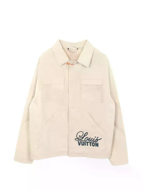LOUIS VUITTON Logo Embroidered Shirt Jacket