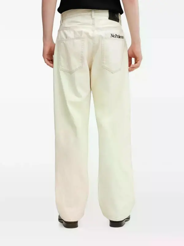 NO PROBLEMO Embroidered Relaxed Fit Jeans