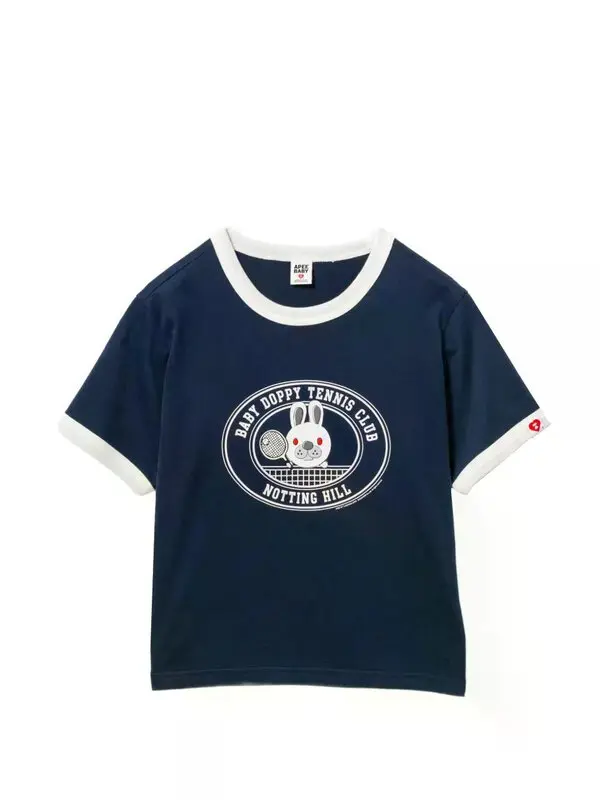 AAPE BY *A BATHING APE Contrast Trim Graphic T-shirt - Blue