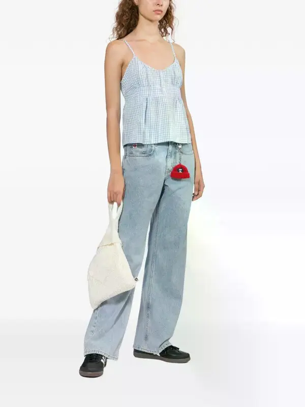 AAPE BY *A BATHING APE Apee™ A Bathing Ape® Gingham Check Peplum Top