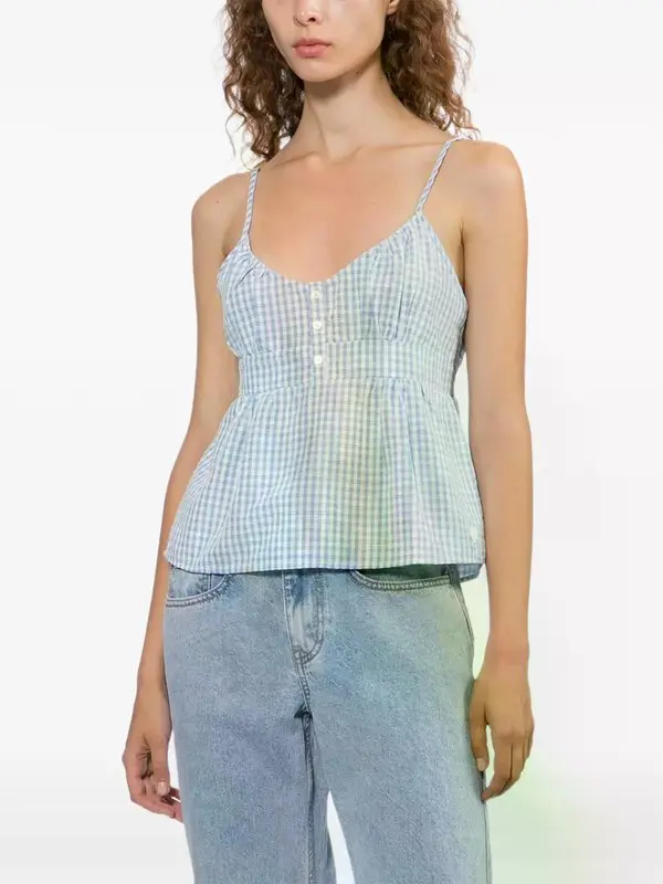 AAPE BY *A BATHING APE Apee™ A Bathing Ape® Gingham Check Peplum Top
