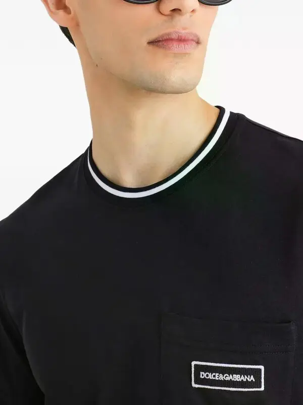Dolce & Gabbana Logo Patch Cotton T-shirt