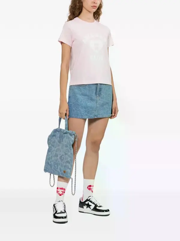 AAPE BY *A BATHING APE Apee™ A Bathing Ape® Graphic Print Denim Skirt