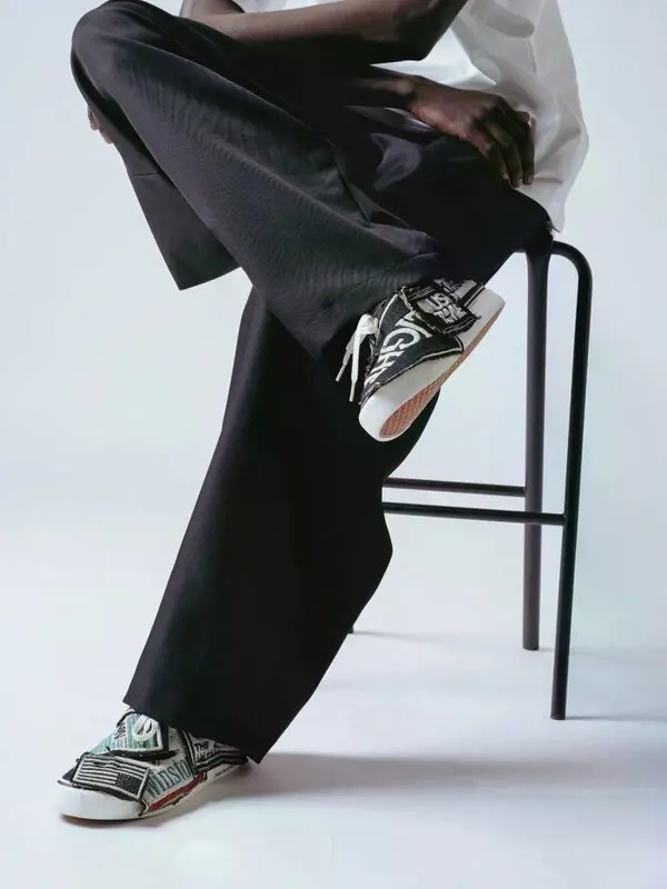 YOSHIOKUBO Patchwork Sneakers - Black