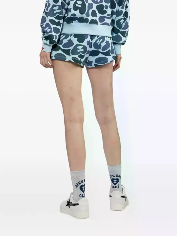 AAPE BY *A BATHING APE Sky Camouflage Print Logo Shorts