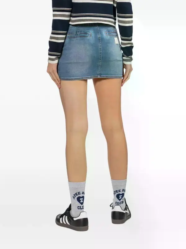 AAPE BY *A BATHING APE Apee™ A Bathing Ape® Logo-patched Denim Skirt