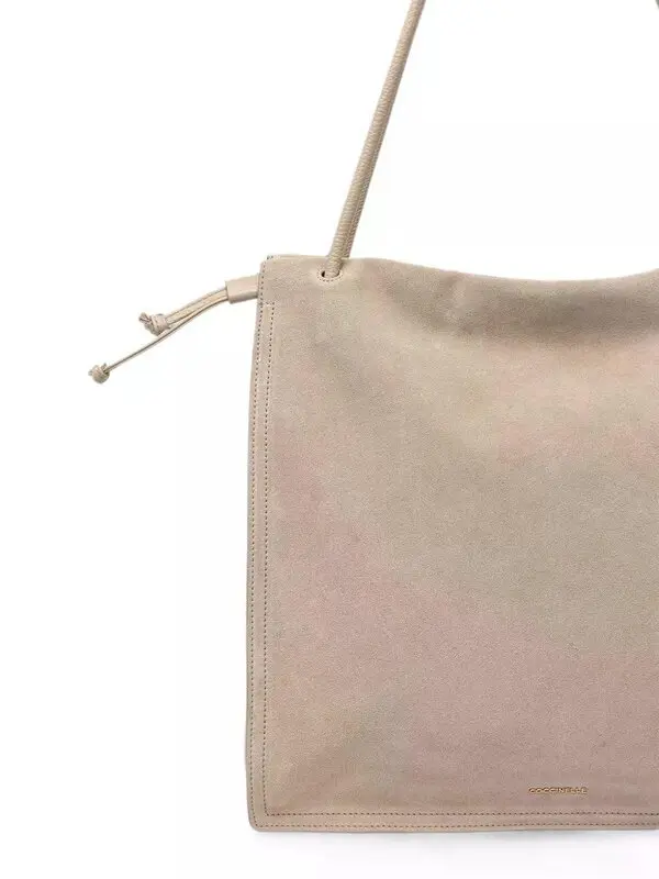 COCCINELLE Calf Suede Logo-patch Tote Bag
