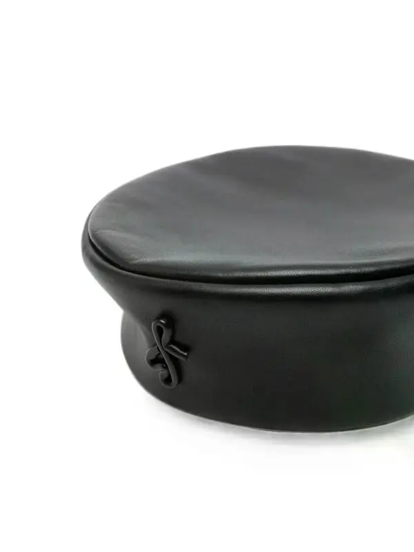 Ruslan Baginskiy Logo Plaque Leather Beret