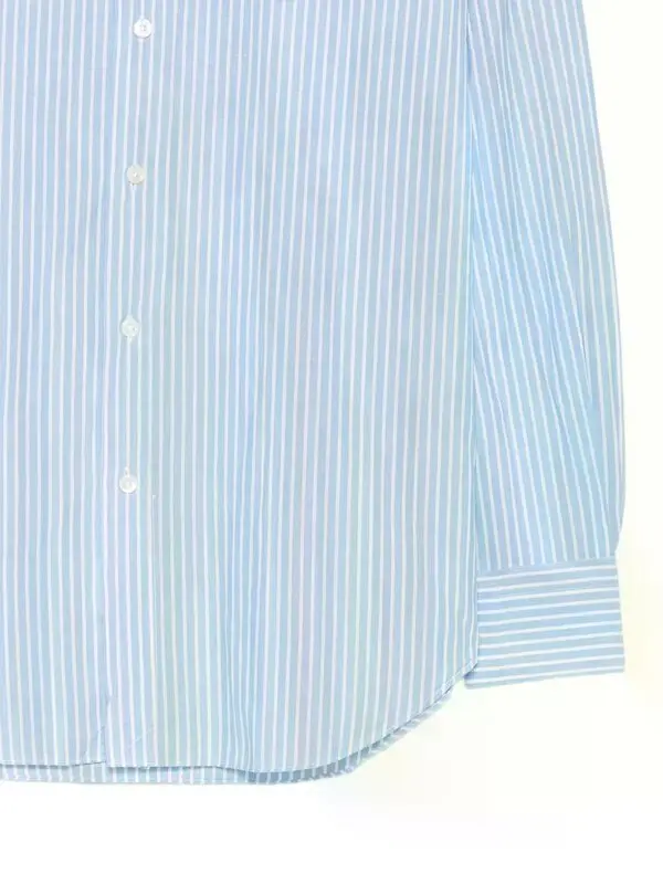 FINAMORE 1925 Vertical-stripe Long-sleeve Shirt - Blue