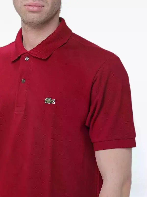 Lacoste Logo-patch Piqué Polo Shirt - Red