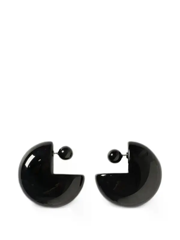 Emporio Armani Marbled Effect Earrings - Black