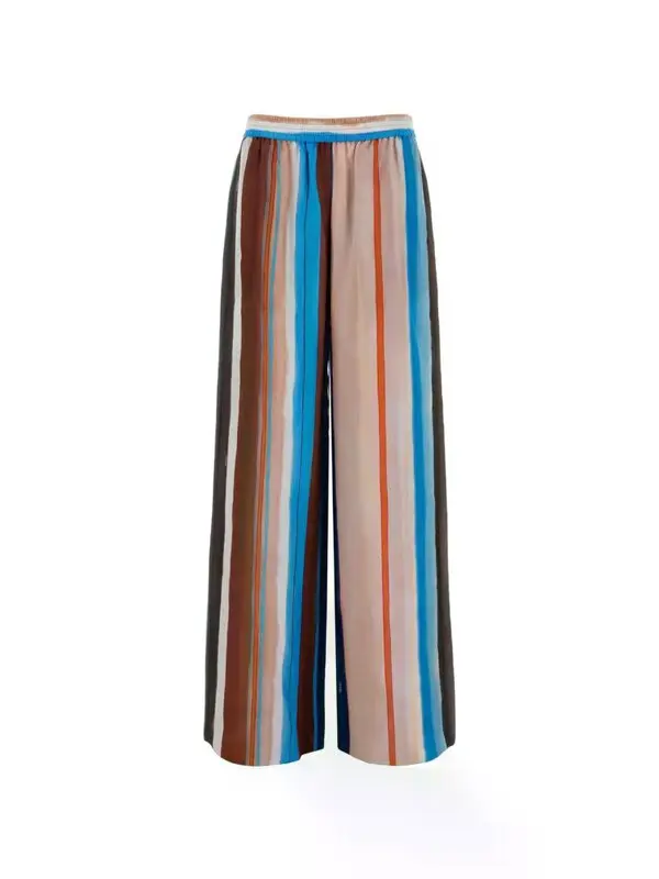 Fendi Silk Palazzo Pants - Neutrals