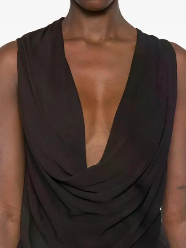 TOM FORD Draped Plunging-neck Midi Dress