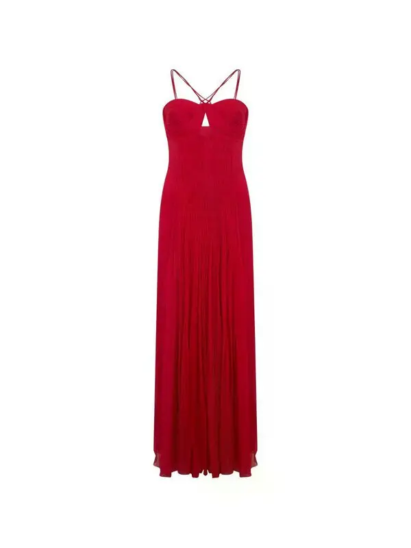 Alberta Ferretti Ruched Maxi Dress