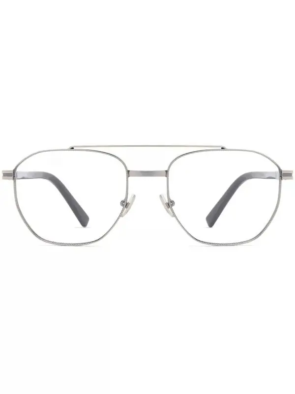 Zegna Pilot-frame Eyeglasses - Silver