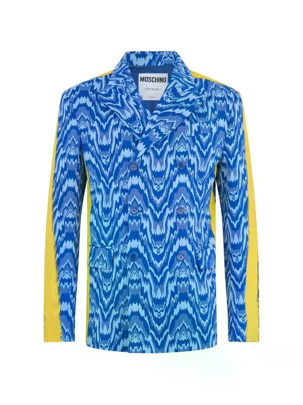 Moschino Double-breasted Chevron-print Blazer
