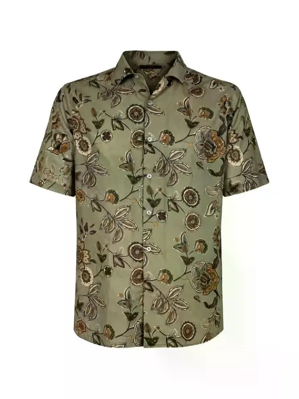 MANUEL RITZ Floral-print Short-sleeve Shirt