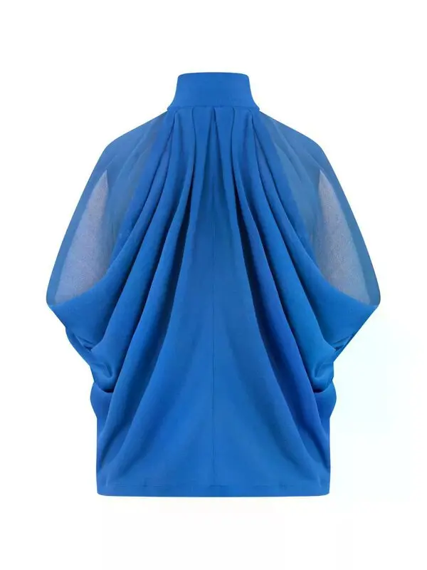 Alberta Ferretti High-neck Flared Blouse