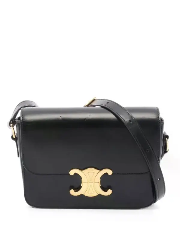 Celine Triomphe Shoulder Bag - Black