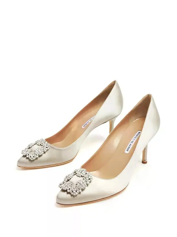 Manolo Blahnik Hangisi 70 Crystal Buckle Pumps