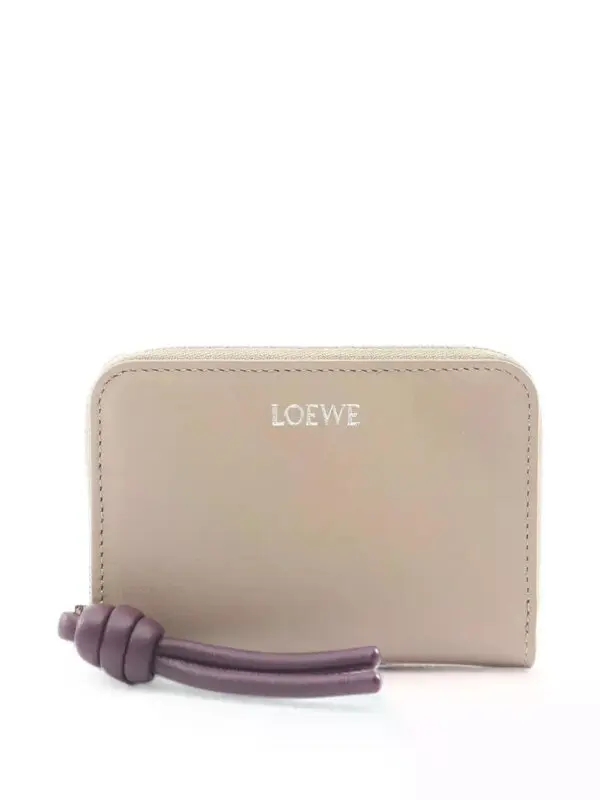 Loewe 2010s Leather Coin Purse - Neutrals