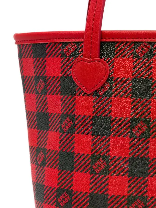 AAPE BY *A BATHING APE Logo Checked Tote Bag