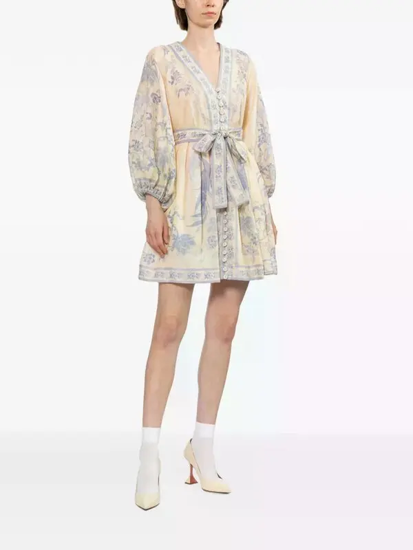Zimmermann Floral-print Belted Dress