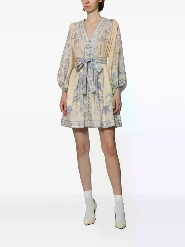 Zimmermann Floral-print Belted Dress