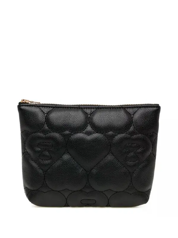 AAPE BY *A BATHING APE Heart Quilted Wallet - Black