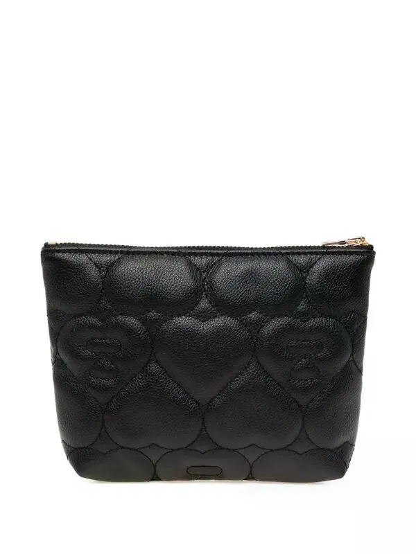 AAPE BY *A BATHING APE Heart Quilted Wallet - Black