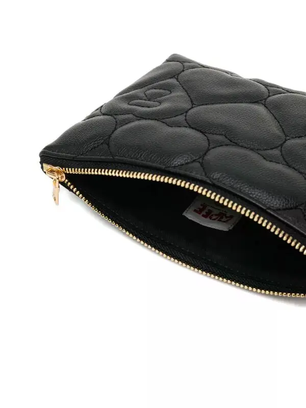 AAPE BY *A BATHING APE Heart Quilted Wallet - Black