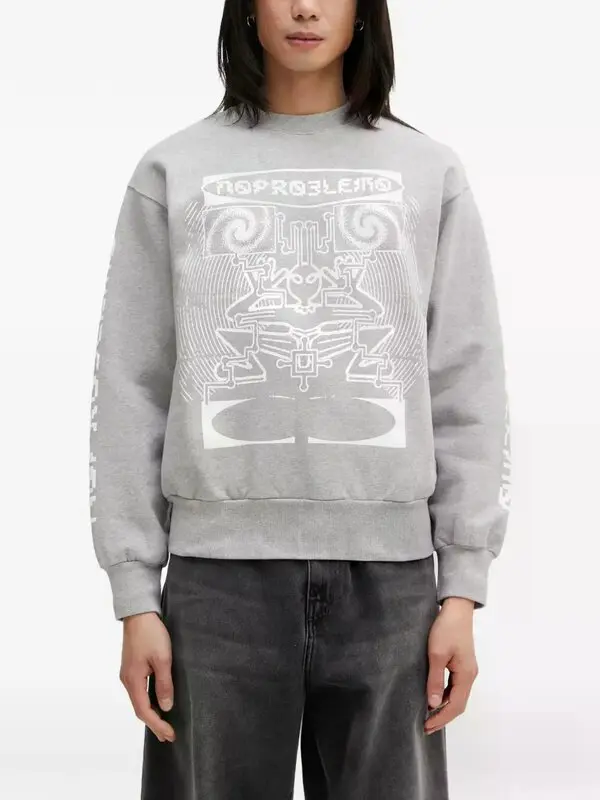 NO PROBLEMO Oversized Graphic Print Sweatshirt