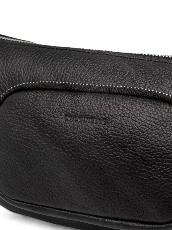 COCCINELLE Grained Leather Shoulder Bag