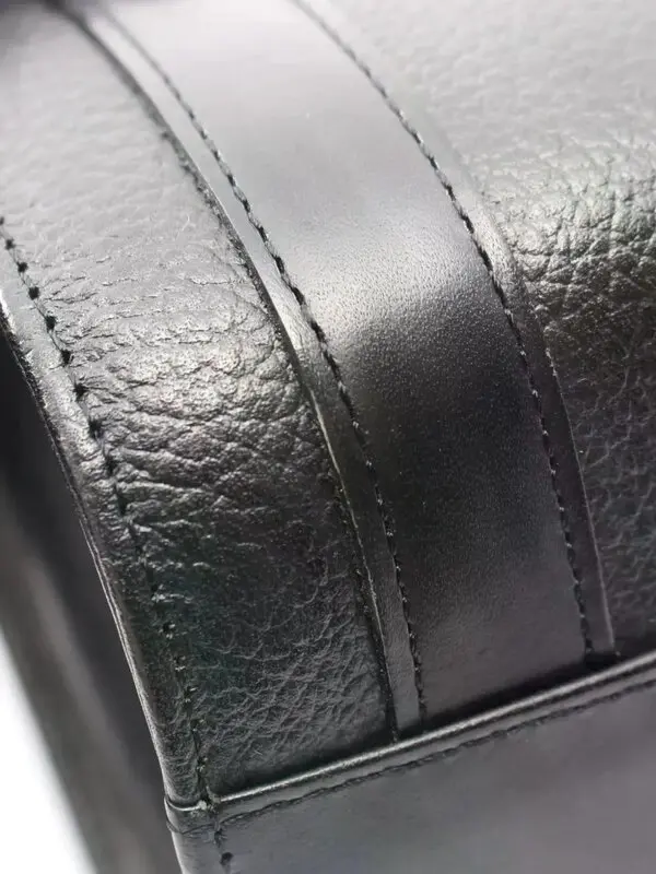 Burberry 2000s Logo Detail Leather Handbag