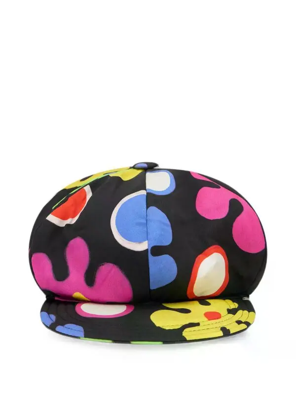 Moschino Floral Print Cap - Black