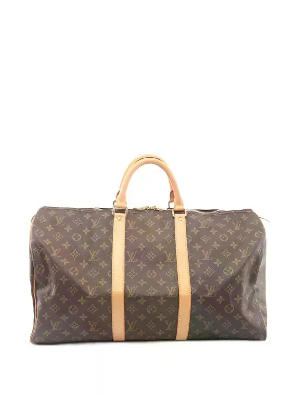 LOUIS VUITTON 50 Keepall Monogram Boston Bag - Brown