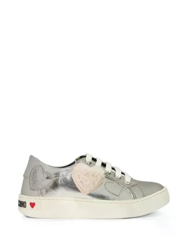 Moschino Heart-patch Sequin-embellished Sneakers