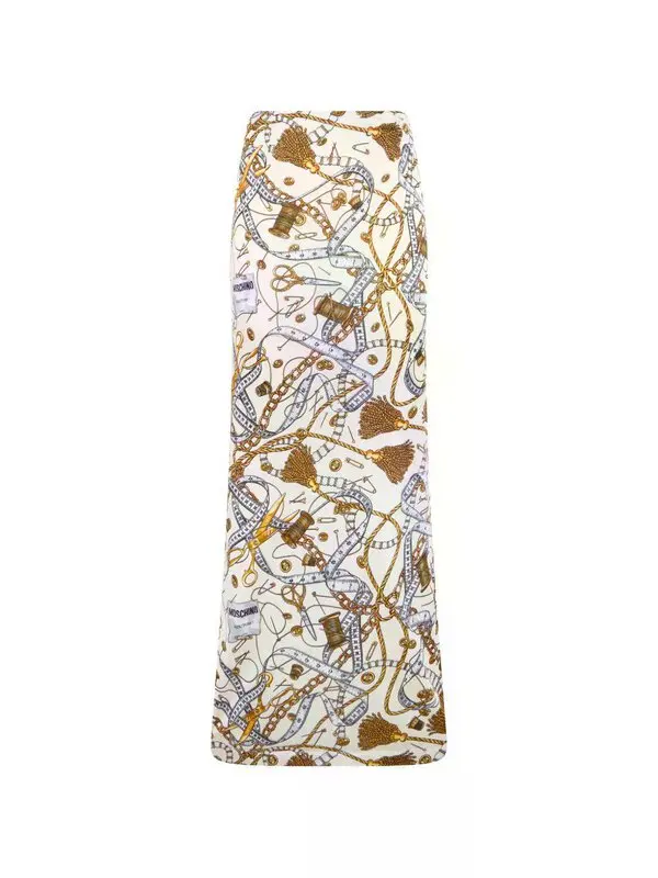 Moschino Graphic Print Maxi Skirt