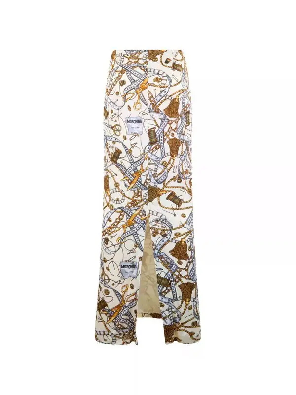 Moschino Graphic Print Maxi Skirt