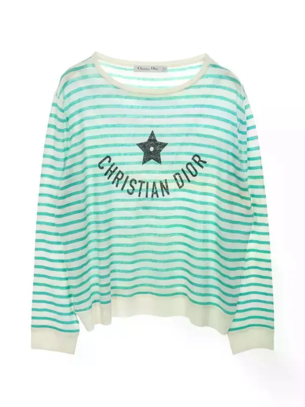 Dior Striped Knit Top With Star Motif