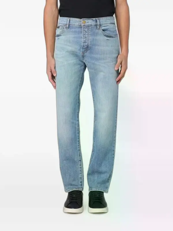 BOSS Straight-leg Jeans With Logo Patch