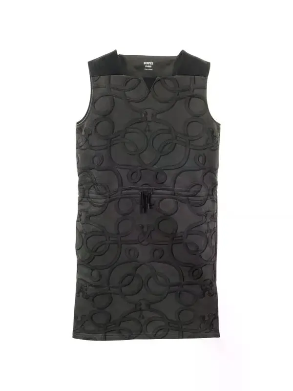 Hermès Sleeveless Mini Dress With Embossed Pattern