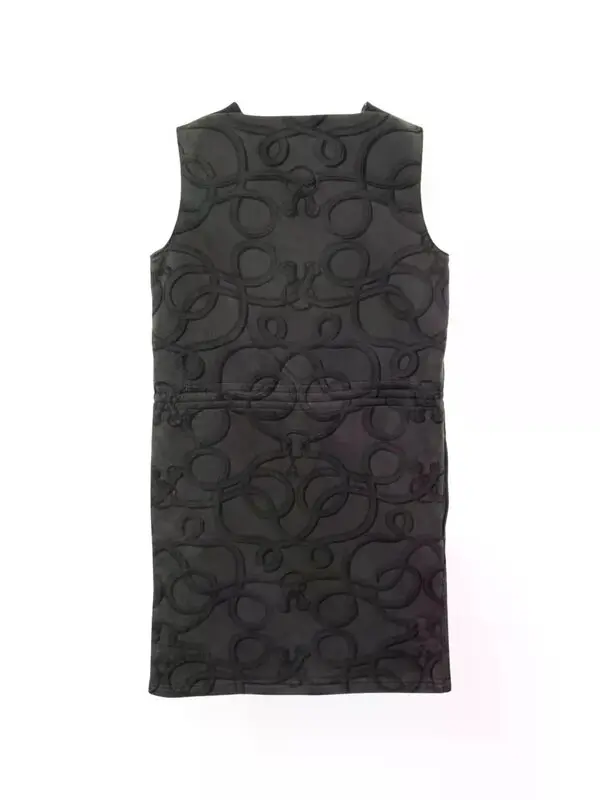 Hermès Sleeveless Mini Dress With Embossed Pattern