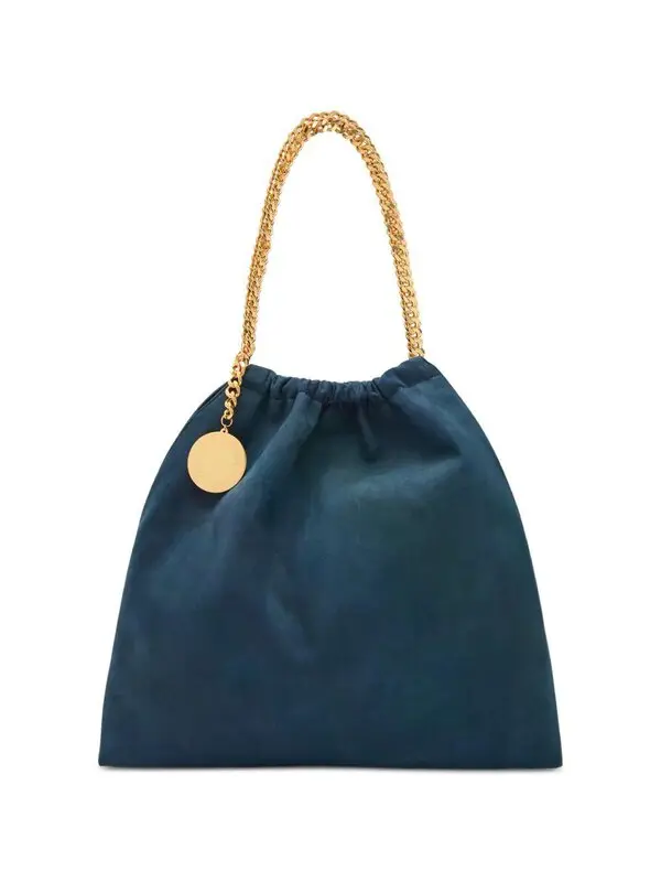 Stella McCartney Falabella Chain-link Drawstring Shoulder Bag - Blue