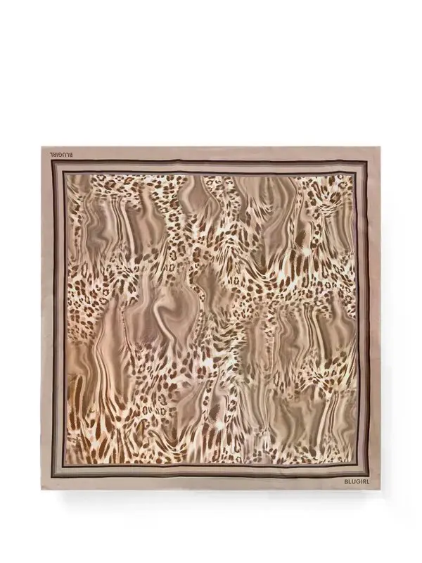 BLUGIRL Leopard-print Square Scarf - Neutrals