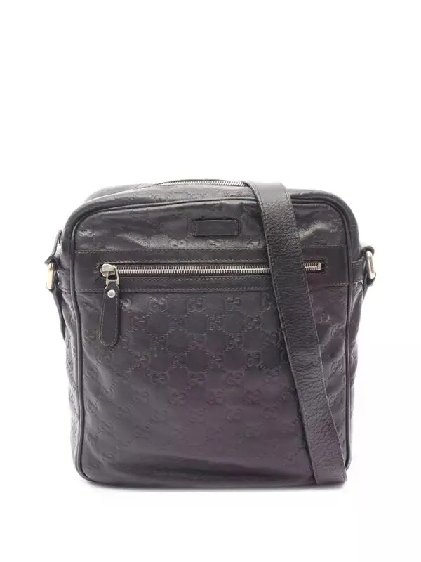 Gucci Gg Embossed Leather Shoulder Bag