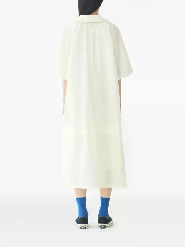 STUDIO TOMBOY Cream Panelled Collared Midi Dress