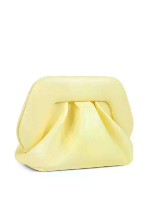 THEMOIRE Small Bios Ruched Clutch Bag - Yellow