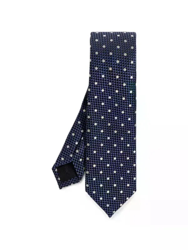 TOM FORD Silk Polka-dot Neck Tie - Blue