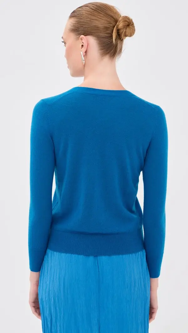 Tibi Mercerized Wool Shrunken Cardigan